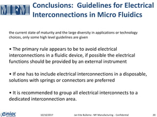 2017 Electrical interconnects in miro fluidics | PPT