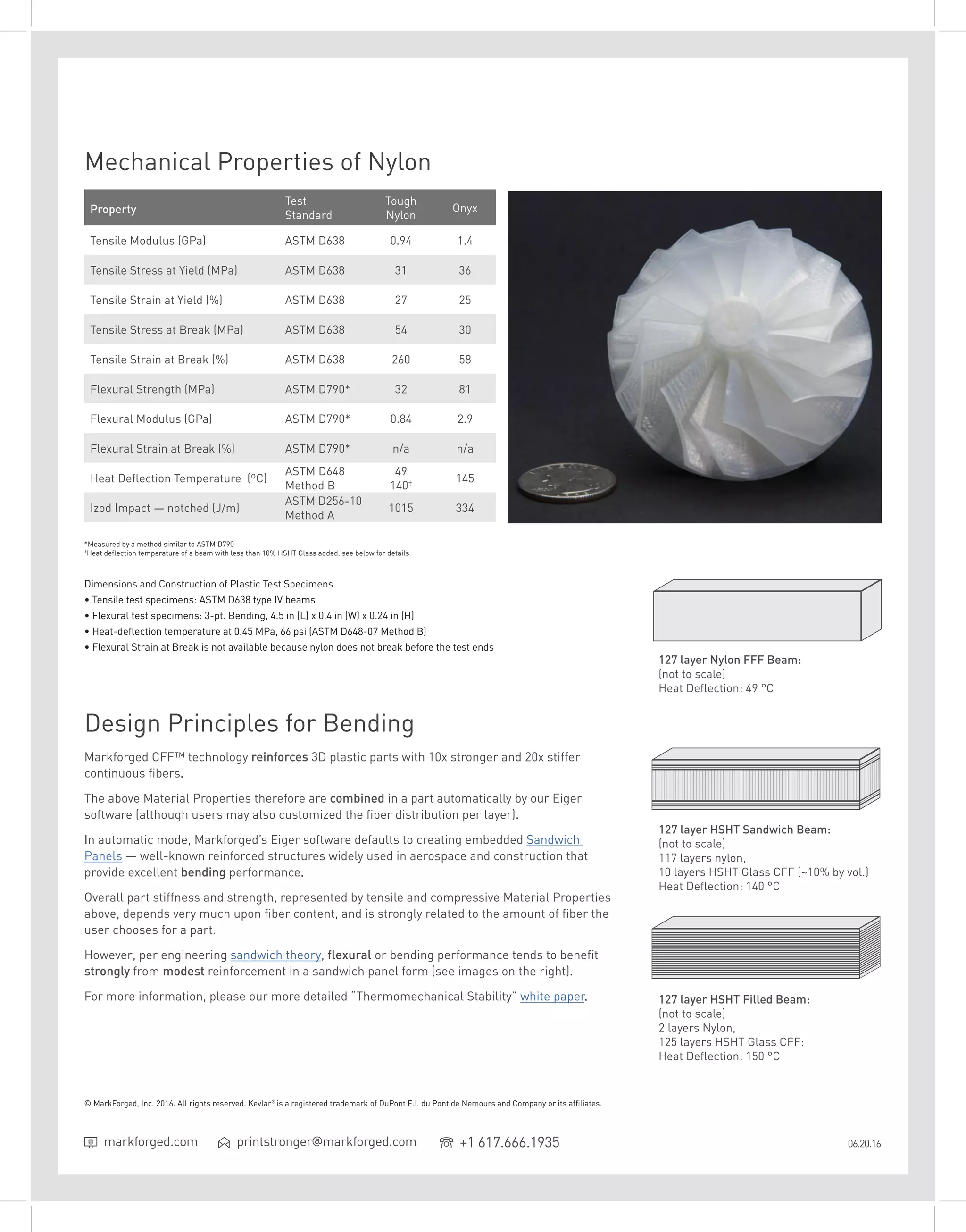 MarkForged: Mark Two materials | PDF