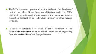 International Business:MOST FAVOURED NATION (mfn) treatment | PPT