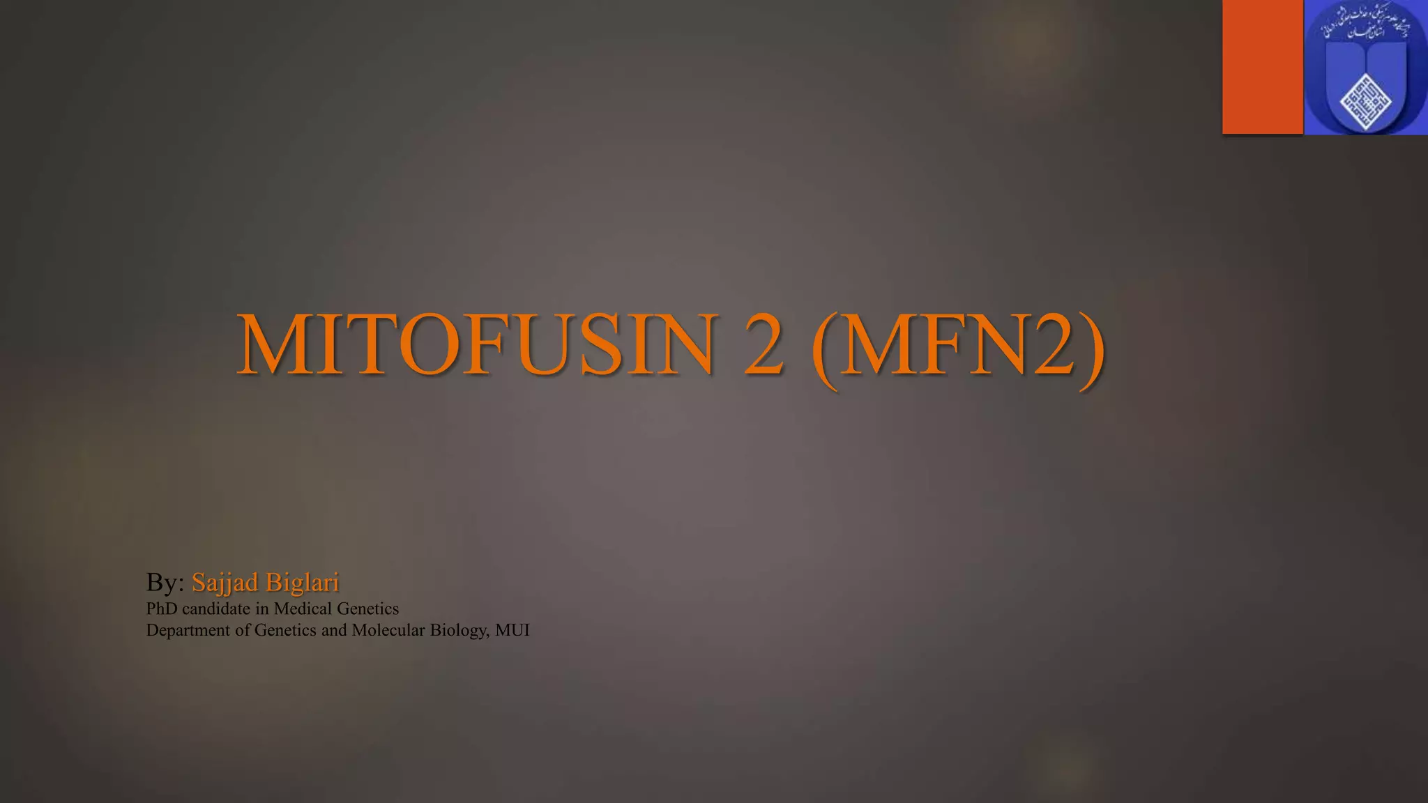 Mfn2 hereditary motor and sensory neuropathy | PPT