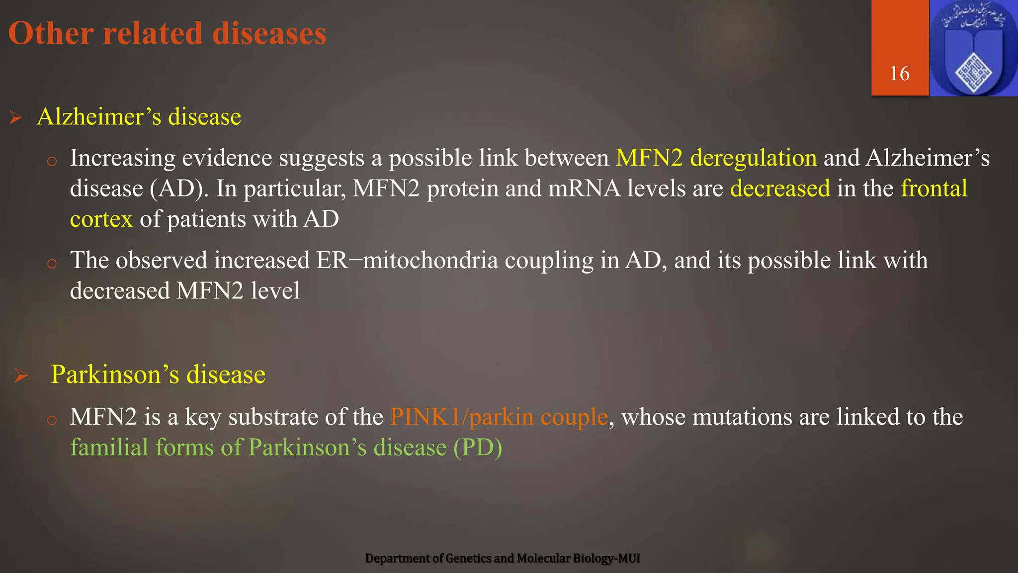 Mfn2 hereditary motor and sensory neuropathy | PPT