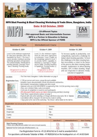 Mfn Shot Peening Workshop,Bangalore | PDF