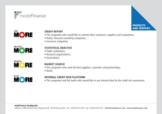 What does modeFinance do? | PPT