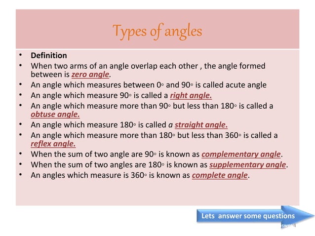 Programed instructional material: Angles | PPTX