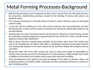 Introduction to Metal Forming Processes – A detailed exploration of key metal forming techniques ...