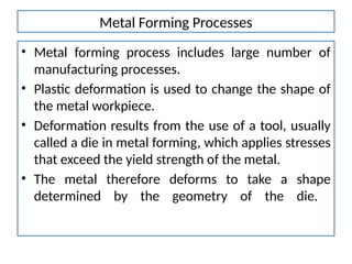 Introduction to Metal Forming Processes – A detailed exploration of key metal forming techniques ...