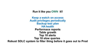 Best practices for running MySQL on production - Vaibhav Upadhyay | PPT