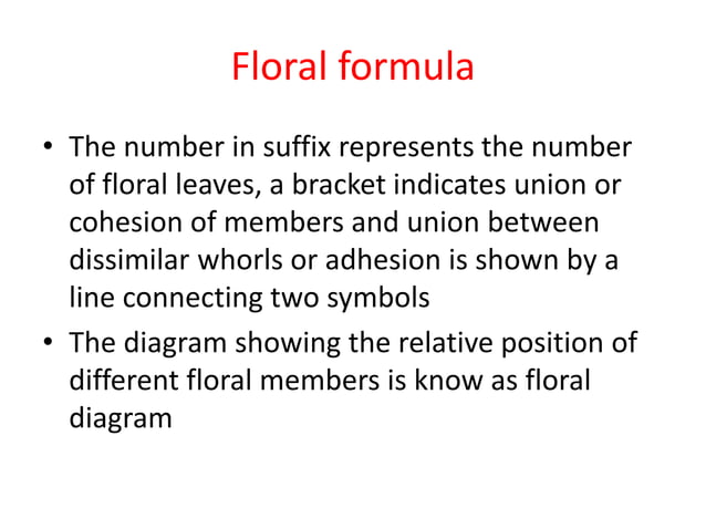 Floral Formula Class 11 Biology | PPTX