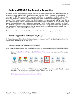 IBM MobileFirst Platform 7.0 POT InApp Feedback V0.1 | PDF | Free Download
