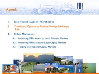 MFI financing and currency risk: current mitigants and innovative ...