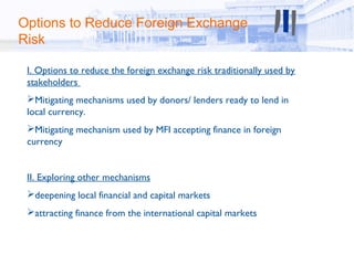 MFI financing and currency risk: current mitigants and innovative ...