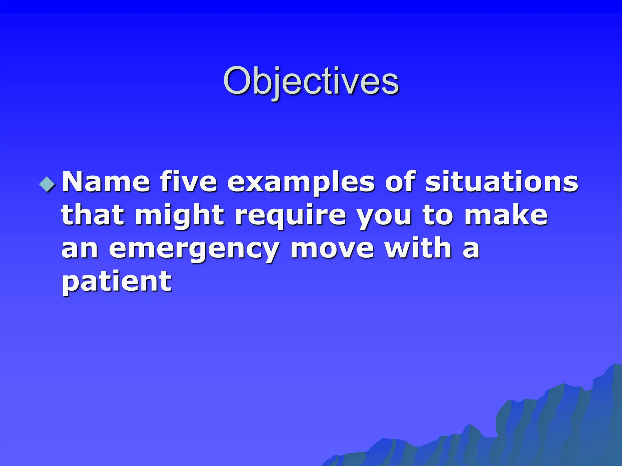 LIFTING & MOVING A PATIENT during disaster. | PPT