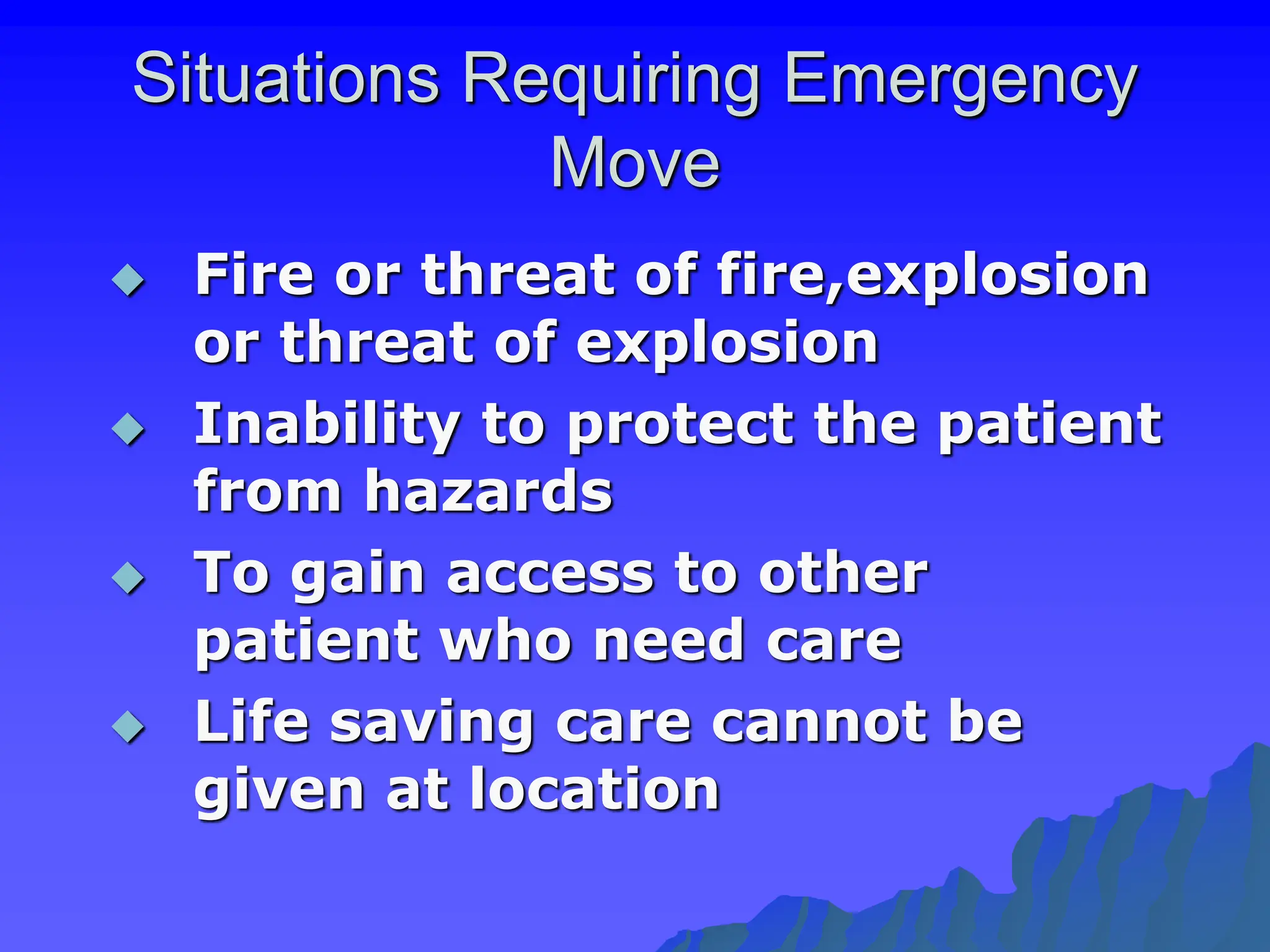LIFTING & MOVING A PATIENT during disaster. | PPT