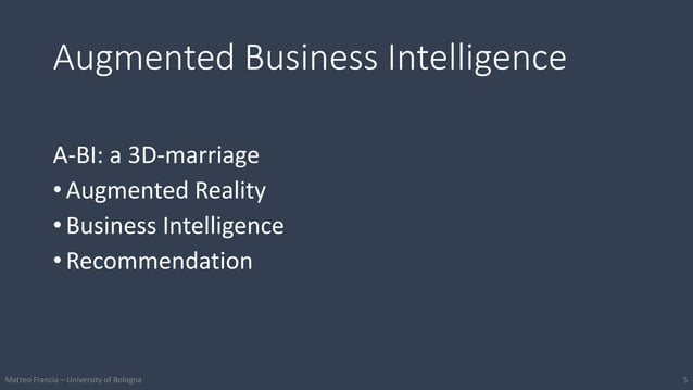 [DOLAP2019] Augmented Business Intelligence | PDF