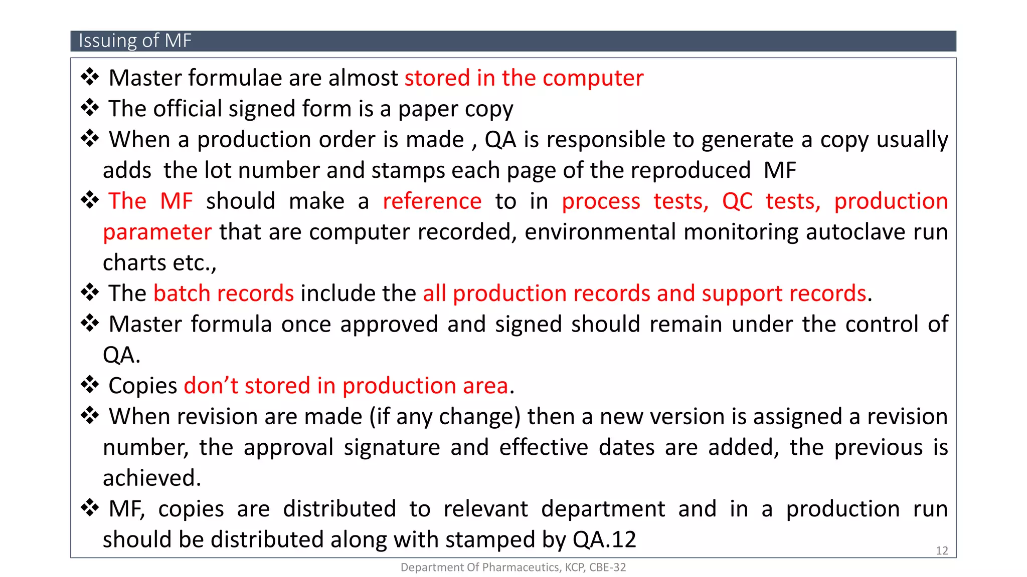 Documentation in Pharmaceutical Industry | PPTX