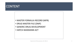 Documentation in Pharmaceutical Industry | PPTX