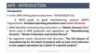 Documentation in Pharmaceutical Industry | PPTX