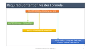 Documentation in Pharmaceutical Industry | PPTX