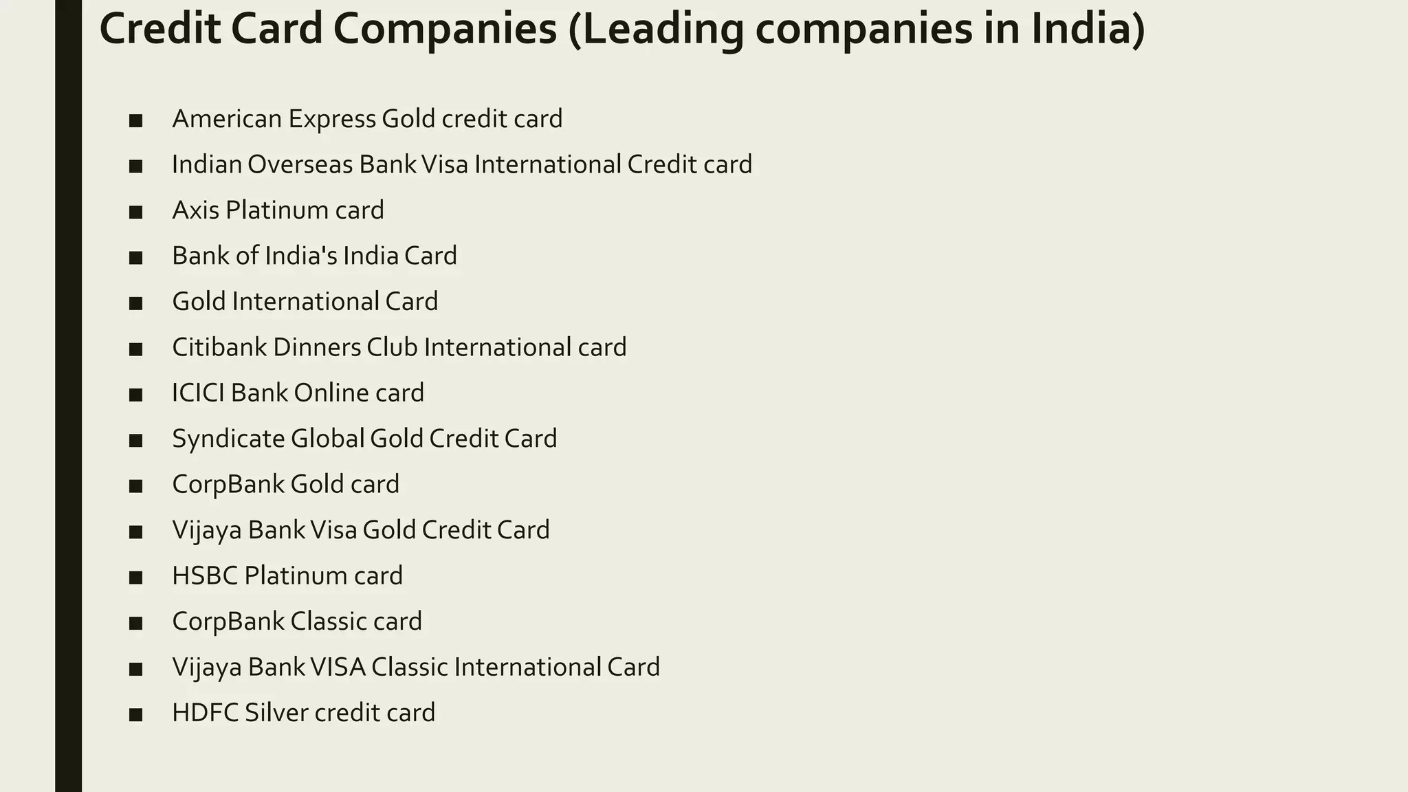 Presentation on Banking Products | PPTX
