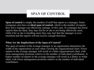 Organization: Meaning and Types; Delegation of Authority & Span of ...