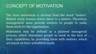 Motivation, Co-ordination & Communication | PPTX
