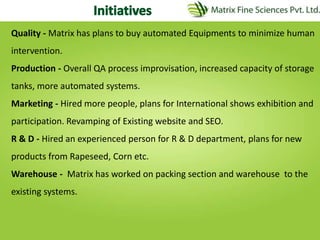 Matrix Fine Sciences Pvt Ltd | PPTX