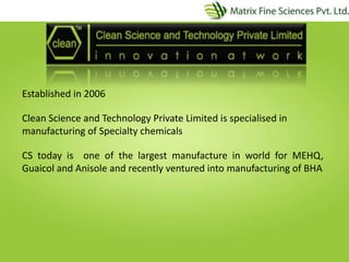 Matrix Fine Sciences Pvt Ltd | PPTX