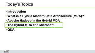 Microsoft and Hortonworks Delivers the Modern Data Architecture for Big Data | PPT