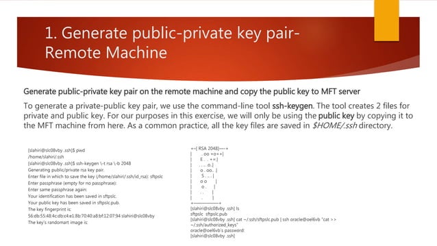 Oracle Managed Files Transfer Key Based Authentication Ppt