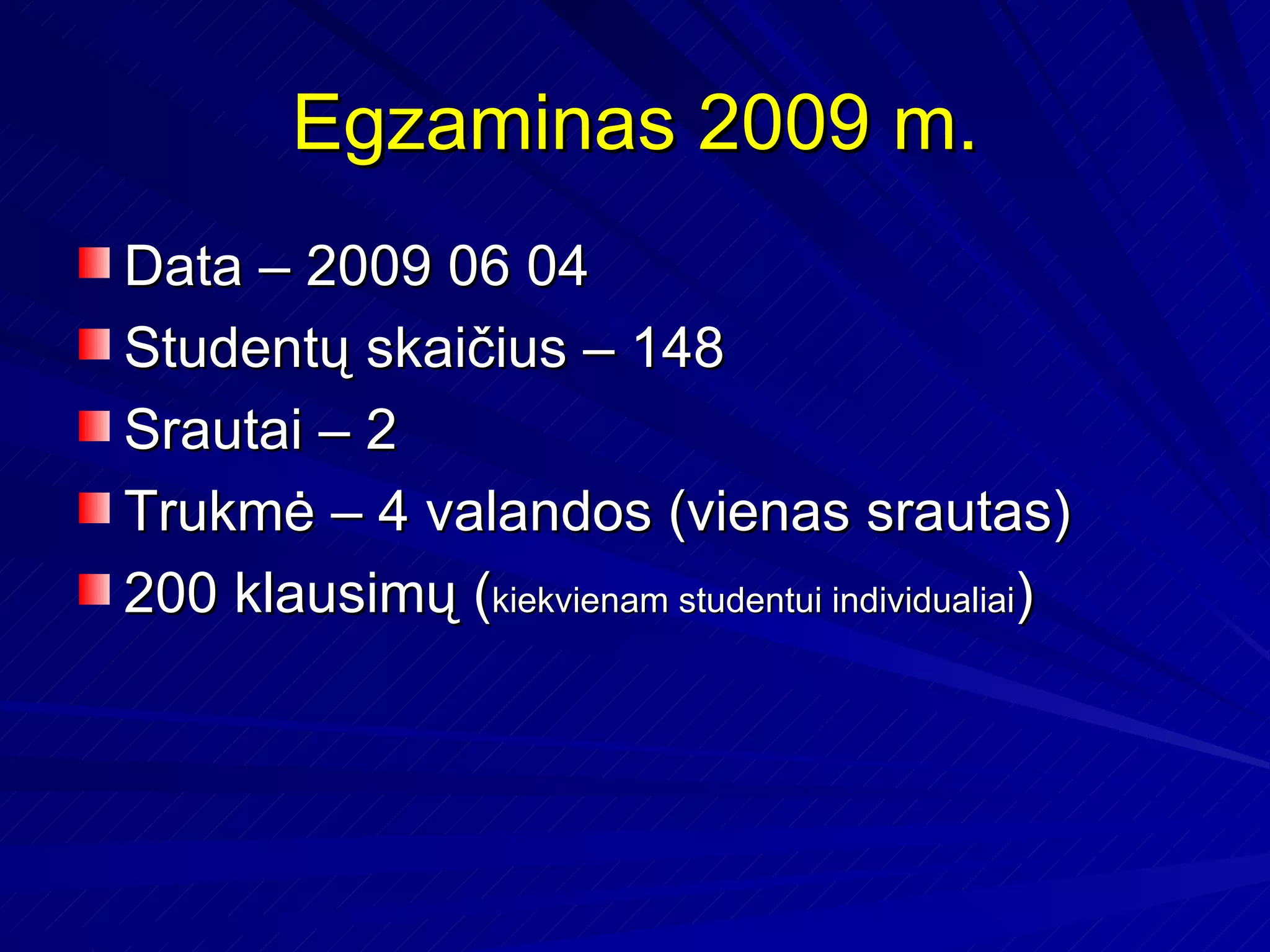 Baigiamasis egzaminas medikų | PPT