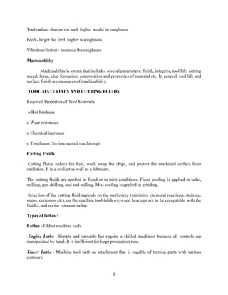 Possible Interview Questions/Contents From Manufacturing Technology II ...