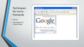 Architecture of Microfrontend using kubernetes | PPT
