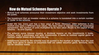 Concepts & Role Of Mutual Funds | PPTX