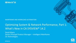 Pre-Con Ed: Optimizing System & Network Performance Part I: What's New ...