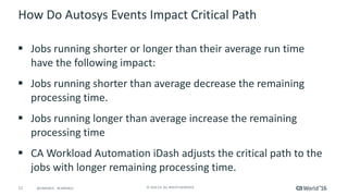 Pre-Con Ed: Critical Path Analysis with CA Workload Automation (AE) iDash - Overview | PDF ...