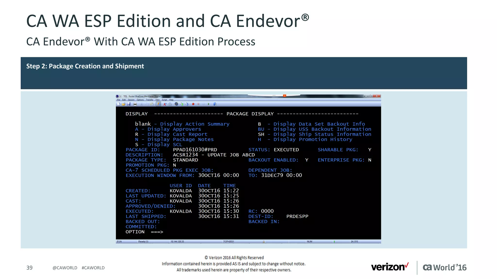 Case Study: Verizon - CA Workload Automation ESP Edition: Best Practice’s, DevOps, Change ...