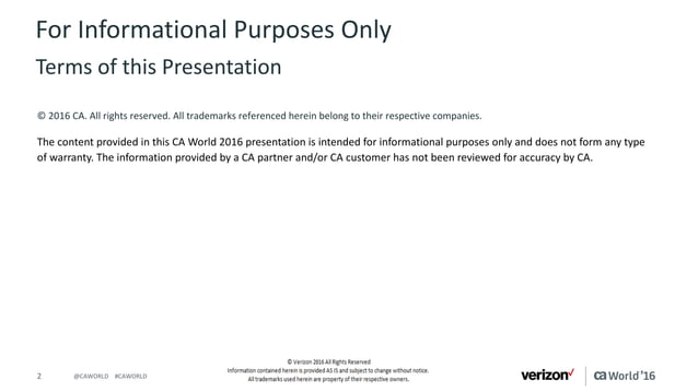 Case Study: Verizon - CA Workload Automation ESP Edition: Best Practice ...
