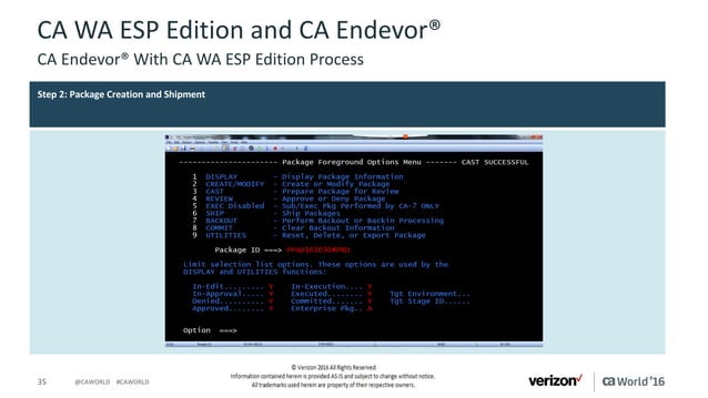 Case Study: Verizon - CA Workload Automation ESP Edition: Best Practice’s, DevOps, Change ...
