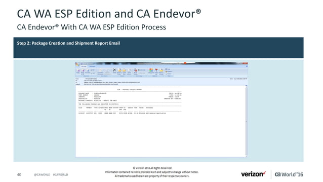 Case Study: Verizon - CA Workload Automation ESP Edition: Best Practice’s, DevOps, Change ...