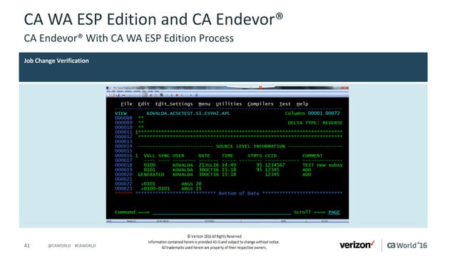 Case Study: Verizon - CA Workload Automation ESP Edition: Best Practice ...