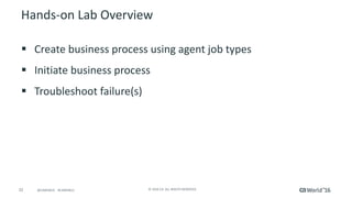 Hands-On Lab: CA Workload Automation Advanced Integrations and Agents | PPT