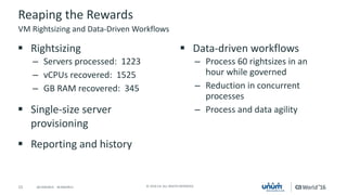 Getting VMs in Shape with data-driven workflows in CA Process Automation | PPT