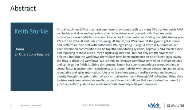 Getting VMs in Shape with data-driven workflows in CA Process Automation | PPT