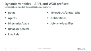 Pre-Con Ed: Best Practices: Enabling CA Workload Automation DE Artifacts to Move Applications ...