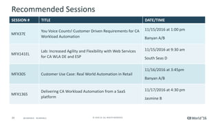 Pre-Con Ed: Best Practices: Enabling CA Workload Automation DE Artifacts to Move Applications ...