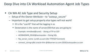 Pre-Con Ed: Deep Dive into CA Workload Automation Agent Job Types | PPT