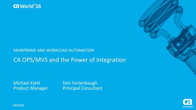 Pre-Con Ed: CA OPS/MVS and the Power of Integration | PPT