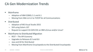 CA Gen Updates: Application Modernization and What's New | PDF