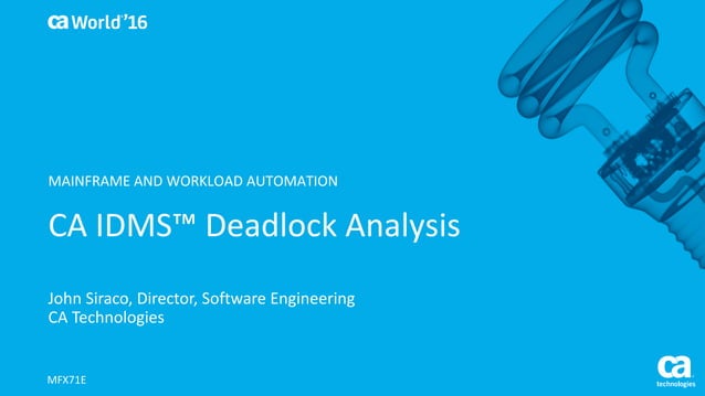CA IDMS Deadlock Analysis | PPT