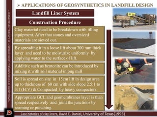 environmental geotechnical applications in sanitary landfill design | PPTX